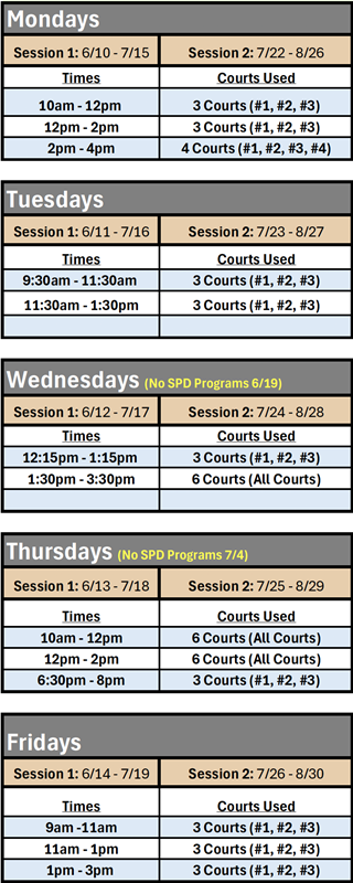 Oakton Park Pickleball Schedule | Skokie Park District